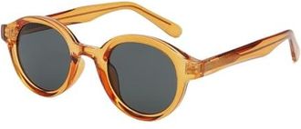 Generic Lunettes De Soleil Rondes D&eacute;coratives For Photos De F&ecirc;te, Hommes Et Femmes, Style Plage Et Vacances.(Orange)
