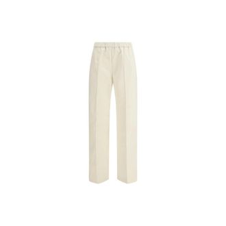 Fabiana Filippi Femme, Pantalons, Beige, Taille: 36 FR Pantalon Casual en Coton