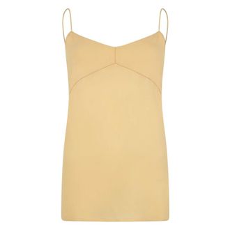 Fabiana Filippi Femme, Tops, Jaune, Taille: 38 FR Top &agrave; fines bretelles &eacute;l&eacute;gantes