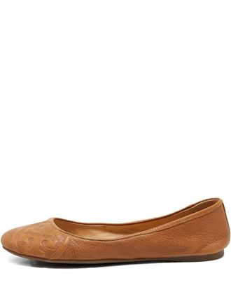 Tory Burch 38.5 Ballerinas aus Kalbsleder - Braun