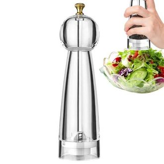 Generic Sghtil Moulin &agrave; poivre manuel, moulin &agrave; poivre manuel, broyeur &agrave; poivre transparent, moulin &agrave; condiments acrylique avec &eacute;paisseur r&eacute;glable, moulin &agrave; s