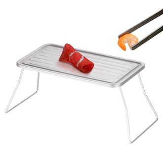 Generico Camping-Grilltisch | Grillbrett und Drehbrett - Grillplatte f&uuml;r K&uuml;che | zum Backen im Freien, Restaurant, Catering, Picknick, Camping, K&uuml;che, Fleisch,