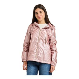Yes-Zee YES Zee, Femme, Vestes, Rose, Taille: 44 FR Veste &agrave; Capuche avec Fermeture &Eacute;clair Int&eacute;grale et Logo sur la Manche