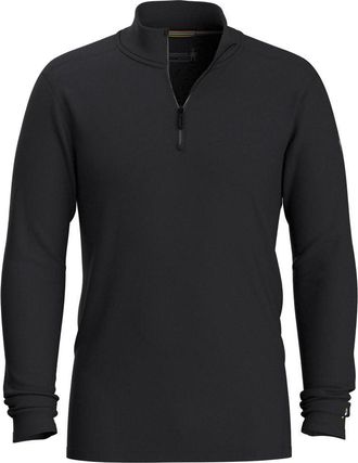 Smartwool Herren Mens Classic All-Season Merino Base Layer 1/4 Zip Baselayer-Shirt, Black, L