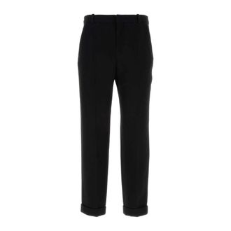 Balmain Schwarze Wollhose - - Trousers - Herren - Schwarzk - L