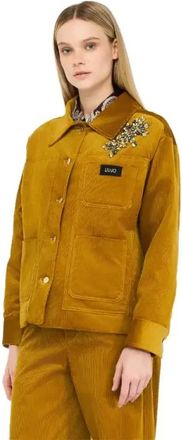 Liu Jo Femme, Vestes, Orange, Taille: 36 FR Veste matelass&eacute;e en velours