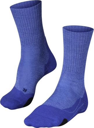Falke Damen Wandersocken TK2 Explore Wool W SO Wolle Funktionsmaterial antiblasen dick 1 Paar, Blau (Blue Note 6545), 35-36