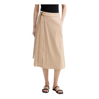 Marc O'Polo Wickelrock Midi - - Skirts - Damen - Beige - M