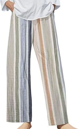 Generic Pantalon Lin Femme Fluide &Eacute;t&eacute; Chic Large Elegant Womens Non Pocket Cotton Linen Casual Pants Pantacourt Femme Leger Baggy Pantacourts (Beige XXXL)