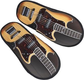 Generic Chaussons Guitare Instrument De Musique Épais Pantoufles En Coton Anti Odeur Chaussons Maison Pour Unisex DIntérieur Hôtels M