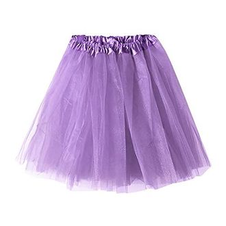 Generic Femme Jupe Paillette Jupe Tutu Tulle Mini Courte Danse Classique Femme Noire Tulle Rétro Années 80 Costume pour Fête Halloween Carnaval Short Longue T