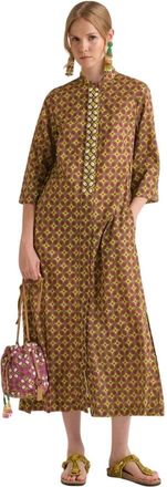 Maliparmi Maliparmi, Femme, Robes, Jaune, Taille: 42 FR Floral Spin Dress