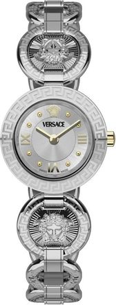 Versace Armbanduhr mit rundem Zifferblatt - - Accessories - Damen - Grau - ONE SIZE