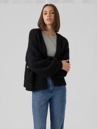 Vero Moda Strickjacke VMMAYBE LS OPEN CARDIGAN GA REP Kunstfaser, oversize