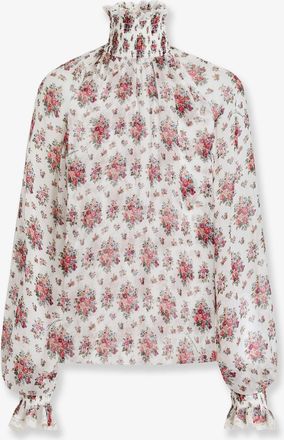 Dolce & Gabbana Chiffon shirt with a Mazzolini di Fiori - DOLCE & GABBANA - gender_Woman