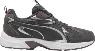 Puma Milenio Tech-Design Sneaker f&uuml;r Herren, Leder, niedrig geschnitten (Schiefer/Wei&szlig;)