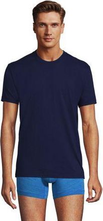 Lands End Kurzarm-Shirt mit Rundhalsausschnitt (3er-Set), Herren, Größe:52-54 regular, Sonstige, Baumwolle, by Lands End