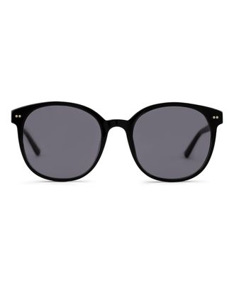 Kapten & Son Sonnenbrille Nairobi All Black | Sonnenbrille Damen & Herren Schwarz mit Sonnen- und UV-Schutz | Stylische, runde Gläserform | Unisex Sunglasses