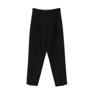 Alysi Pantalon en laine vierge - Femme - Pantalons - Noir - Taille: 36 FR