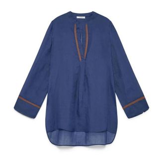 Maliparmi Maliparmi, Femme, Blouses et Chemises, Bleu, Taille: 44 FR Blouse