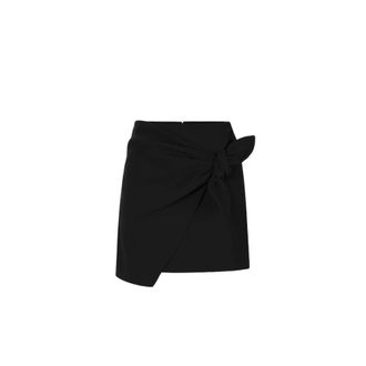 Elisabetta Franchi Asymmetrischer Wickel-Minirock - - Skirts - Damen - Schwarzk - M