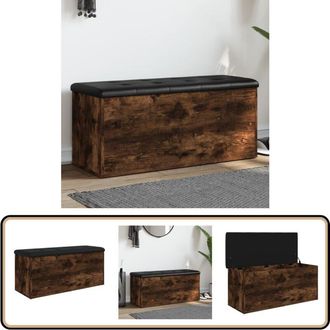 vidaXL Vidaxl - Sitzbank mit Stauraum R&auml;uchereiche 102x42x45 cm Holzwerkstoff - Wohnzimmer Dekoration - Stauraumbank - Garderobe - Eckschrank - Beistelltisch