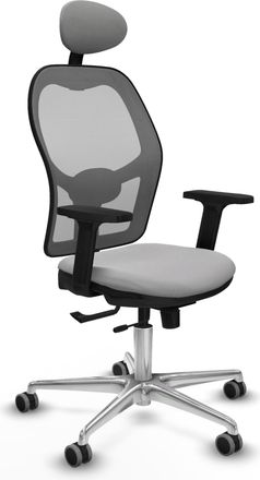 Piqueras y Crespo B&uuml;rostuhl mit 2D-Armlehnen, h&ouml;henverstellbarer Lendenwirbelst&uuml;tze und festem Kopfteil, ausgestattet mit Syncro/Traslack und injiziertem Schaumstoff, G