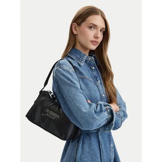 Tommy Jeans Handtasche Tommy Jeans Tjw Bold Shoulder Bag AW0AW18468 Schwarz