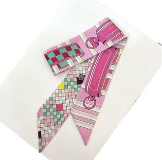 Generico &Eacute;charpe l&eacute;g&egrave;re en soie imprim&eacute;e pour femme, accessoire d&eacute;t&eacute; &agrave; porter au cou et au sac, C159-1, 85x5cm