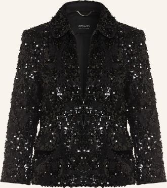 Marc Cain Spitzenblazer Mit Pailletten Und 3/4-Arm schwarz