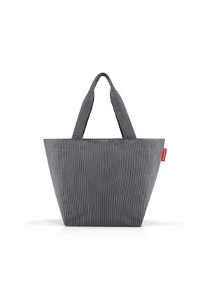 Reisenthel Einkaufstasche Shopper M cord magnet exclusive, Dunkelgrau, Textil, 15 L, 51x30.5x26 cm, gro&szlig;es Hauptfach, Nur In Filialen Erh&auml;ltlich