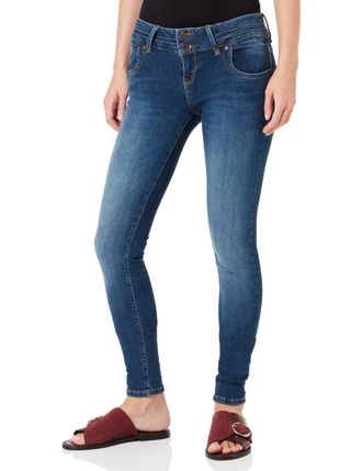 LTB Jeans Jeans Damen Jeans Julita X - Jeans Damen Skinny aus Baumwollmischung Skinny Denim Dunkel mit Rei&szlig;verschluss Niedrige Taille - Blau