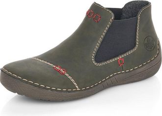 Rieker Damen Chelsea Boots 52590, Frauen Stiefeletten,Bootee,Booties,halbstiefel,Kurzstiefel,uebergangsschuhe,grün (54),36 EU / 3.5 UK