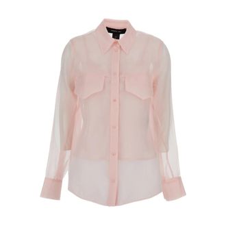 Federica Tosi Langarm Hemd aus Seidenorganza - - Blouses & Shirts - Damen - Rosa - M