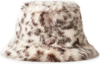 Claudie Pierlot Fischerhut mit Leoparden-Print - Nude