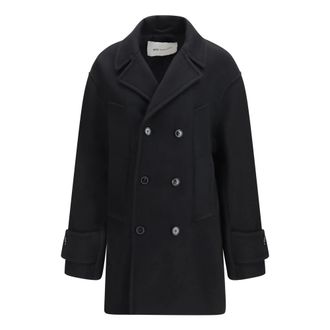 Ami Kurzer Caban-Mantel aus Schurwolle - - Coats - Damen - Schwarzk - 2XS