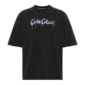 Carlo Colucci Homme, Tops, Noir, Taille: L T-Shirt Oversize