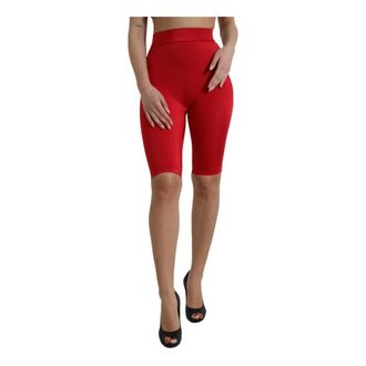 Dolce & Gabbana Femme, Shorts, Rouge, Taille: 36 FR Leggings Taille Haute Rouge