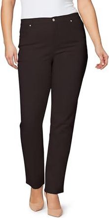 Gloria Vanderbilt Amanda Classic High Rise Tapered Jean Plus Size, Café torréfié, 48 Femme