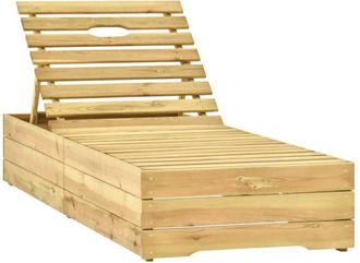 vidaXL Sonnenliege Grün Imprägniertes Kiefernholz Vidaxl