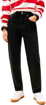 Tommy Jeans Jean MOM UHR TPR AI4185 DW0DW21389, Denim (Denim Black), 28W/28L, Denim (Noir Denim), 28W x 28L