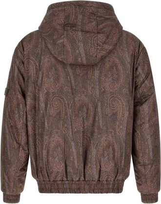 Etro Paisley Technical Hooded Jacket - Brown