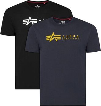 Alpha Industries Alpha Industries T-Shirt-Set Alpha Label 118534 Bunt Regular Fit