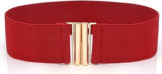 Generic Ceinture Femme Elastique - Ceinture &Eacute;l&eacute;gante pour Femme avec Boucle M&eacute;tallique et Taille &Eacute;lastique - Accessoire Mode Corset Large et Confortable