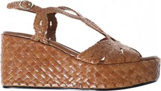 Pons Quintana Femme, Chaussures, Brun, Taille: 36 EU Sandalo in pelle intrecciata