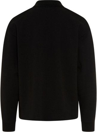 HUGO BOSS Sweatshirt Dabins Metal Logo Polokragen mit Druckknopf, Oversize Fit