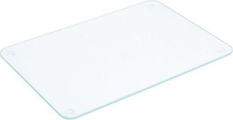 Contacto Glas-Schneidebretter 30x20 cm - kratzfest, bruchsicher, hitzebeständig, mit antirutsch Füßen, hygienisch & spülmaschinengeeignet