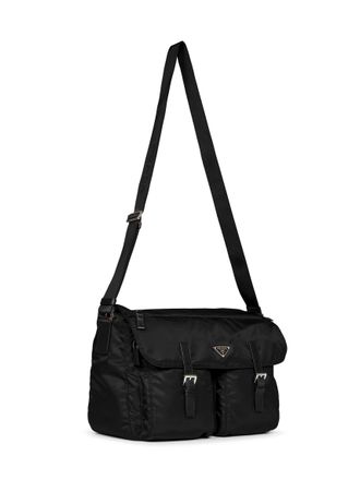 Prada Mens Crossbody Bag Black Recycled Polyamide Shoulder