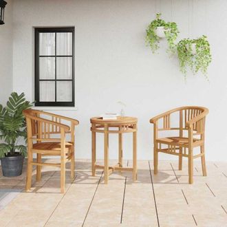 vidaXL Vidaxl - Gartenst&uuml;hle 2 pcs Braun 63 x 58 x 89 cm Teak-Massivholz