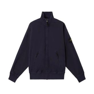 Stone Island Homme, Sweatshirts et sweats &agrave; capuche, Bleu, Taille: L Cardigan &agrave; fermeture &eacute;clair marine Track Jacket